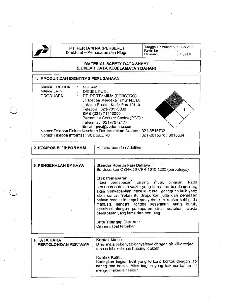 MSDS 1 | PDF