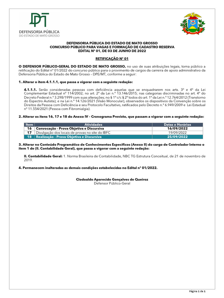 Dpe MT 2022 Edital N 1-Edital | PDF