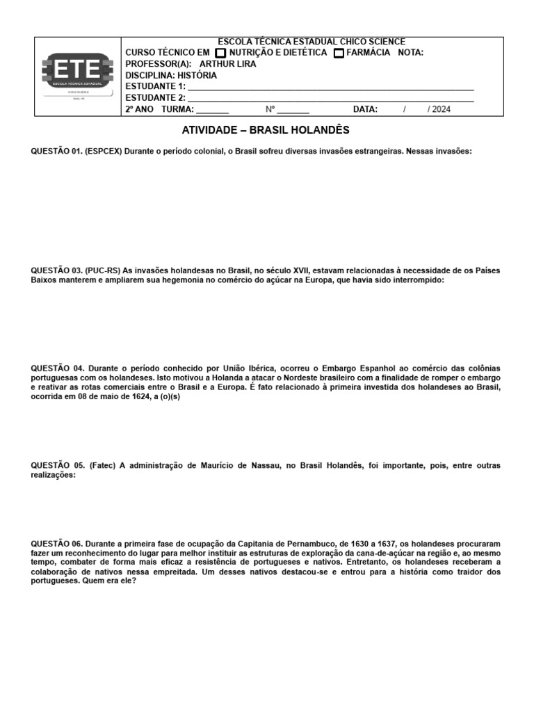 Atividade Extra 2º Anos | PDF