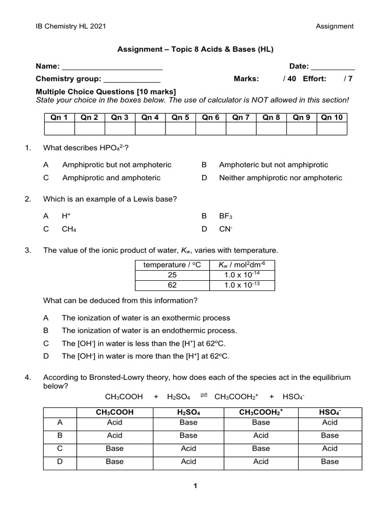 Ib Chemistry Hl Acid Base Questions Pdf