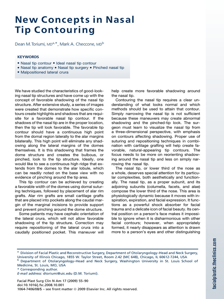 2009 - Toriumi - New concepts in Nasal Tip Contouring | PDF