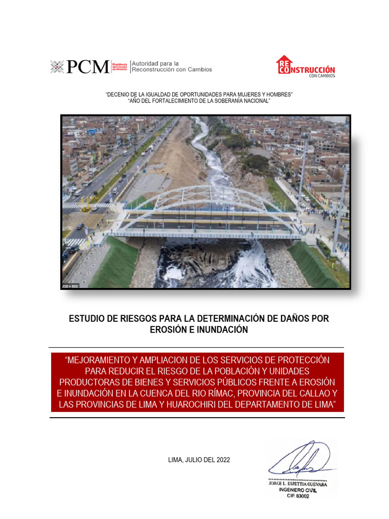 Estudio de Riesgos - Final Rio Rimac | PDF
