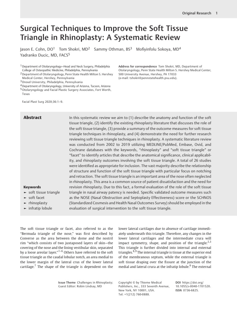 2020 - COHN - Surgical Techniques To Improve The Soft Tissue Triangle ...