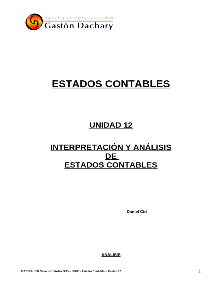 Análisis de Estados Contables | PDF | Contabilidad | Negocios