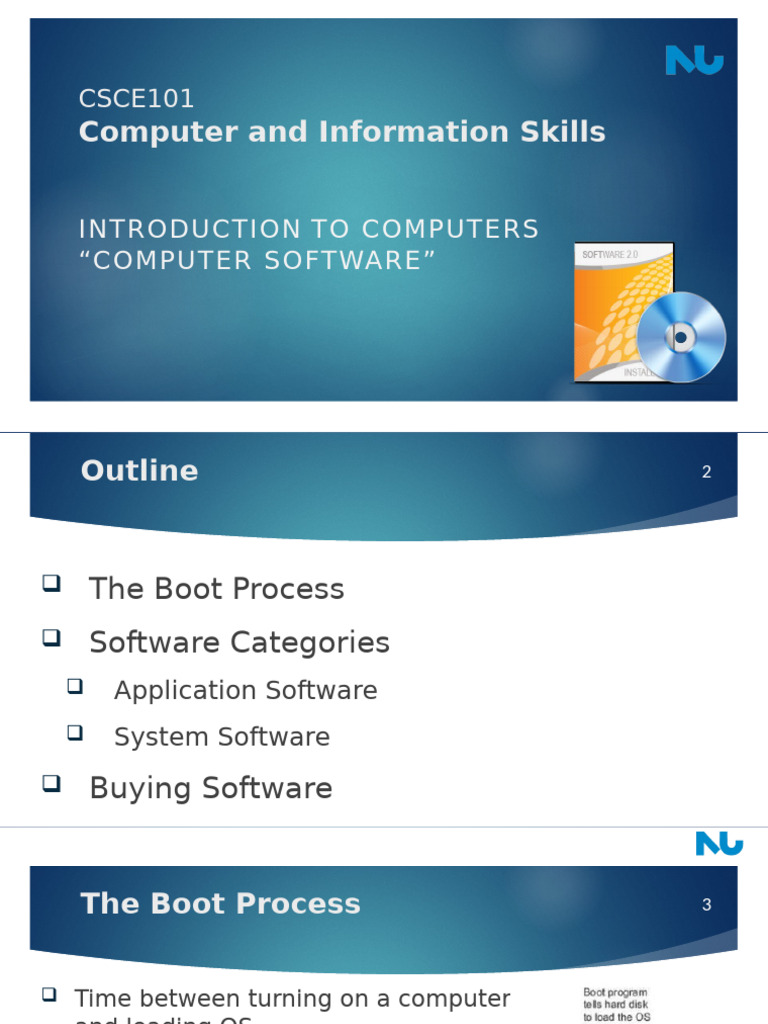 NU-CSCE101 Computer Software | PDF