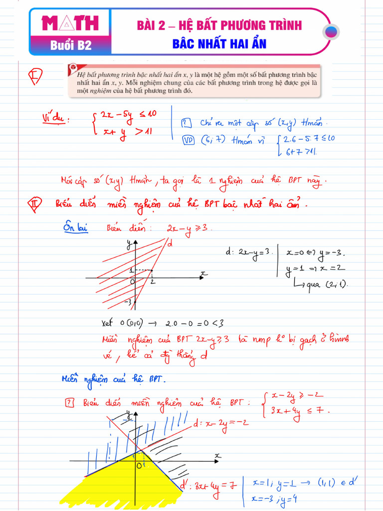 Bản viết tay - Lý thuyết B2 - 2K9 | PDF