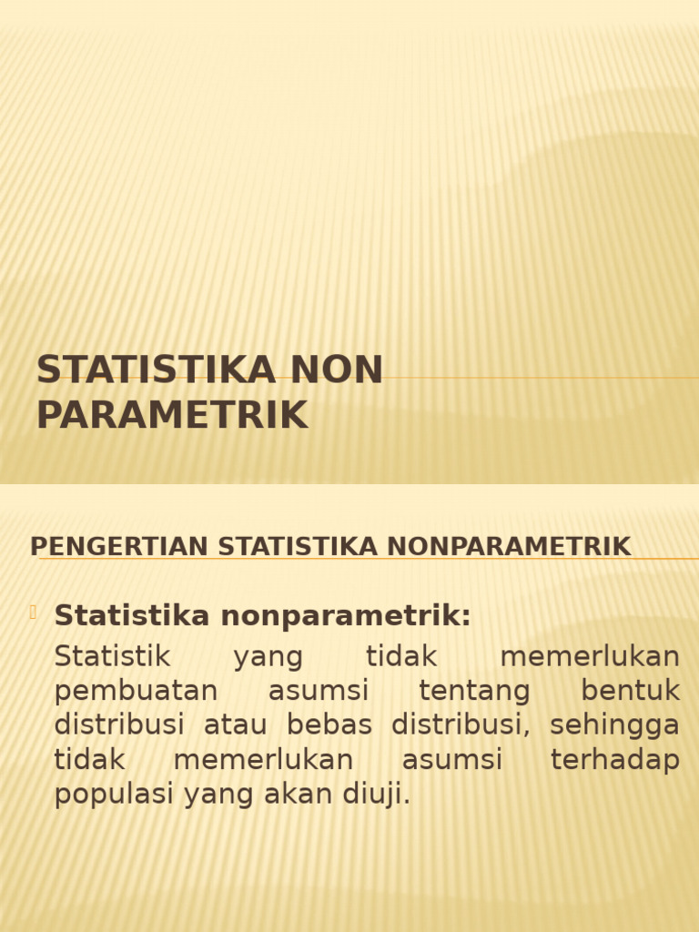Statistik Non Parametrik Chi Square Ok | PDF