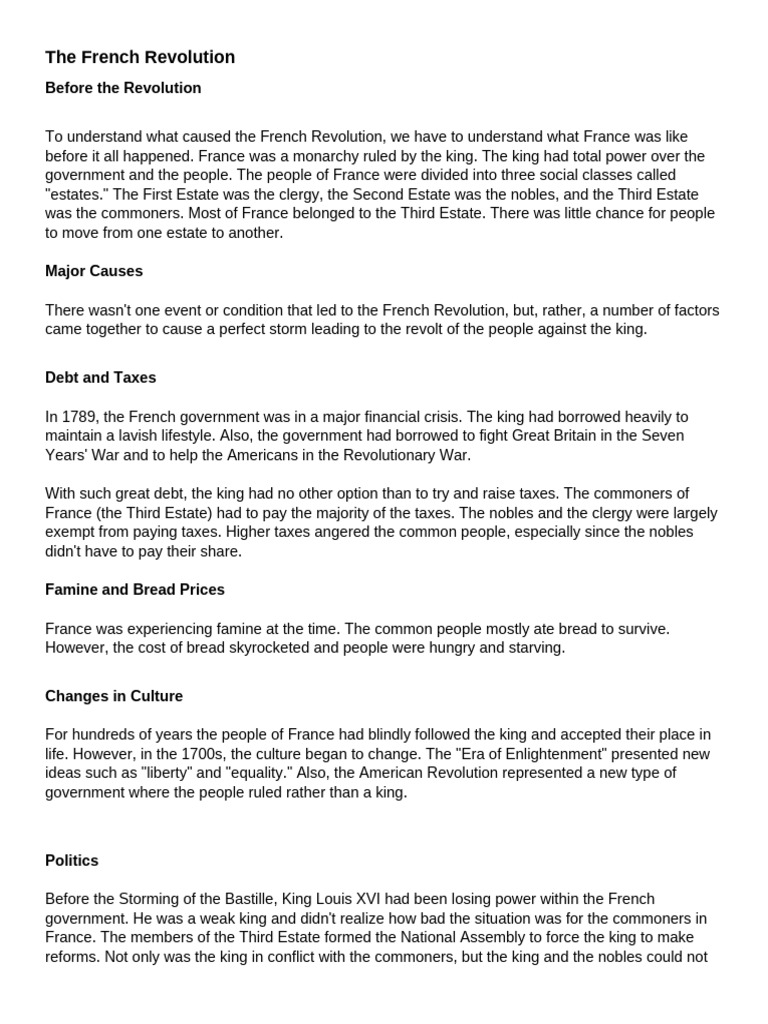 The French Revolution | PDF | Reign Of Terror | Napoleon