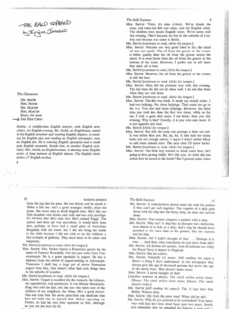 The Bald Soprano | PDF