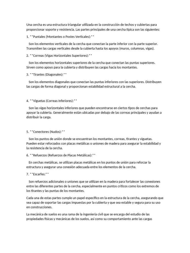 Una Cercha Es Una Estructura Triangular Utilizada en La Construcción de ...