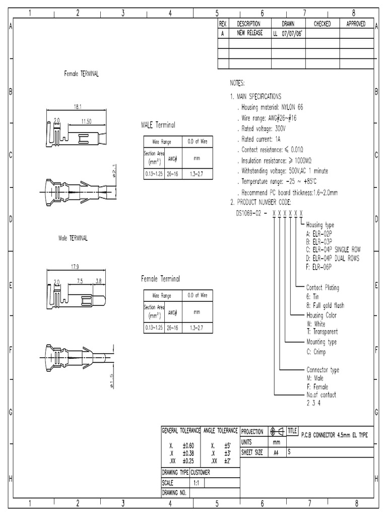 Conector DS1069-4.5mm | PDF