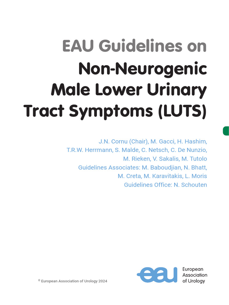 EAU Guidelines On Non Neurogenic Male LUTS 2024 | PDF