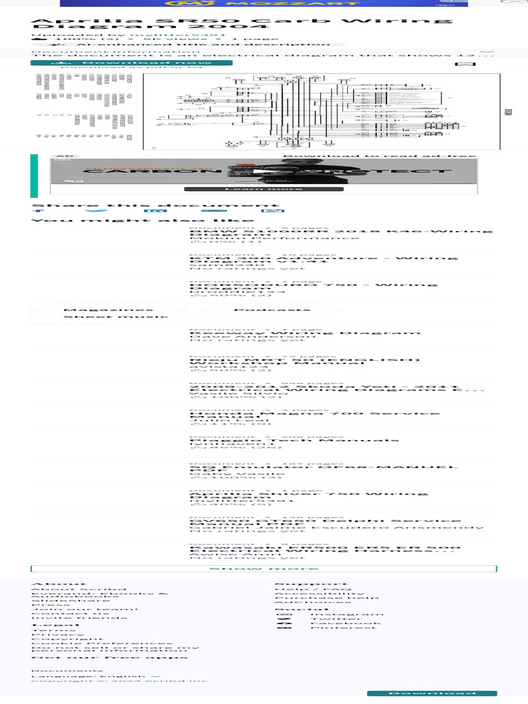 Aprilia SR50 Carb Wiring Diagram 2004 PDF Aut… | PDF