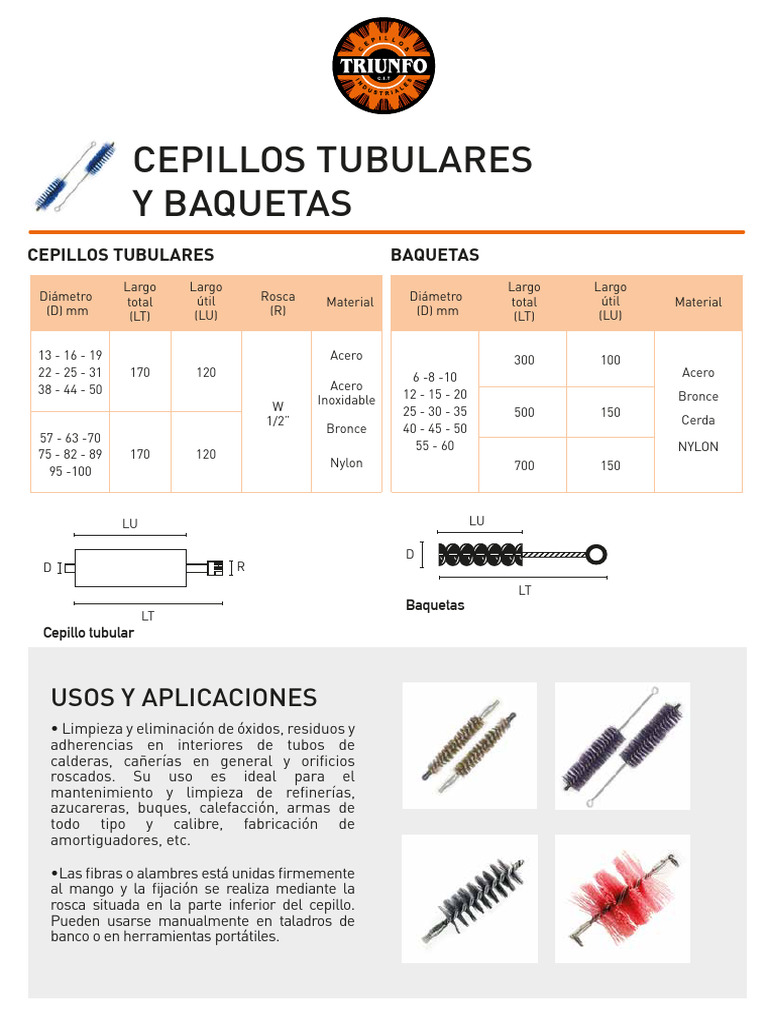 Cepillos-tubulares-y-baquetas | PDF