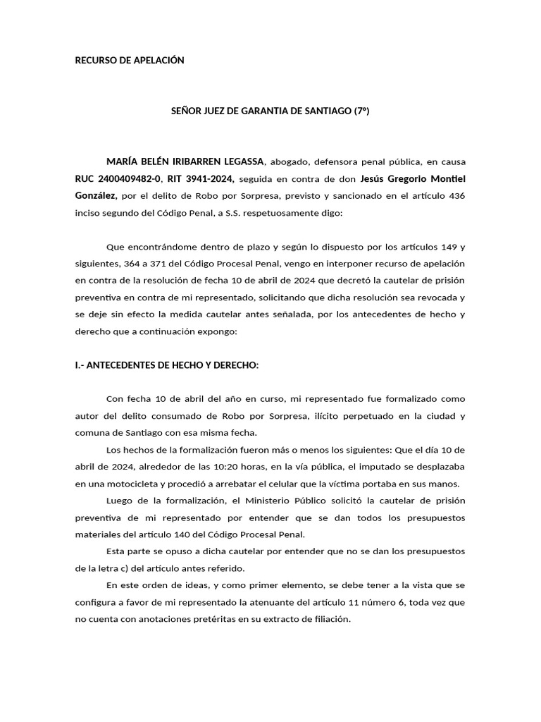 Apelacion Ruc 2400409482-0 | PDF