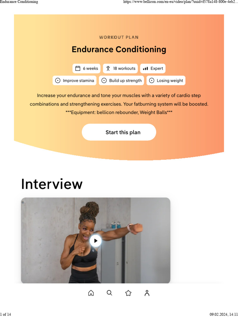 Endurance Conditioning | PDF