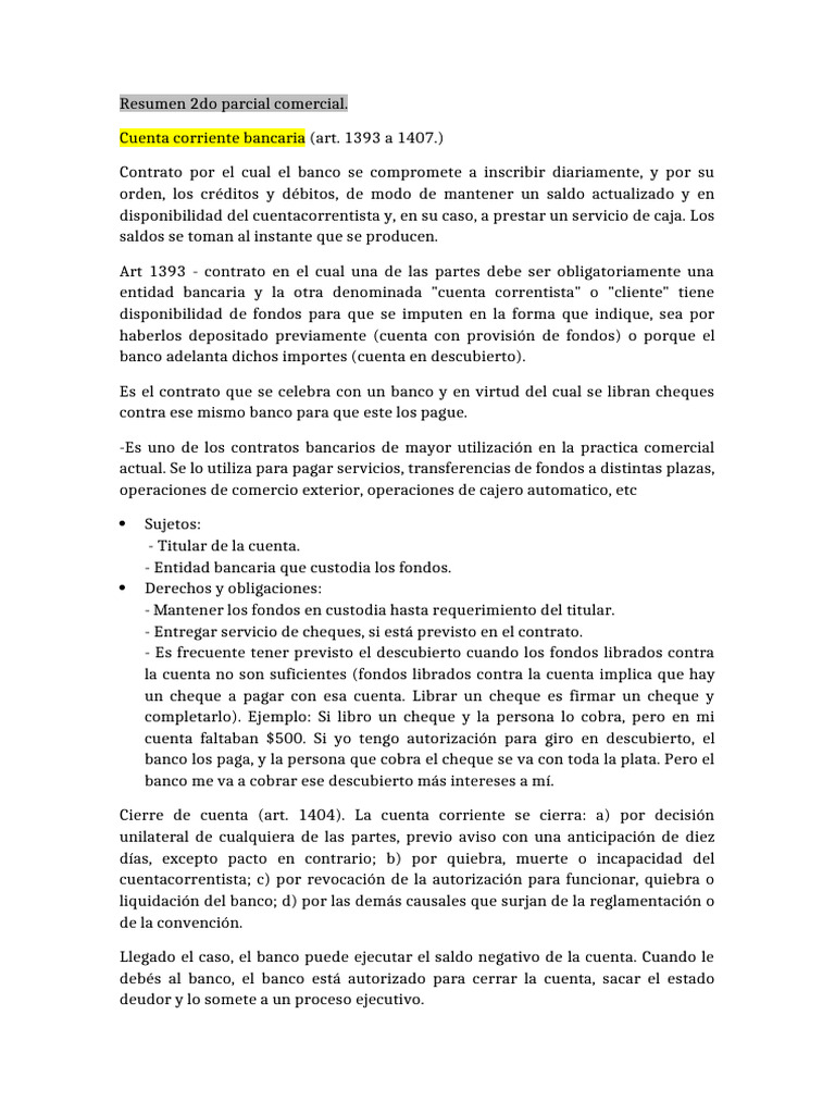 Resumen 2do Parcial Comercial | PDF