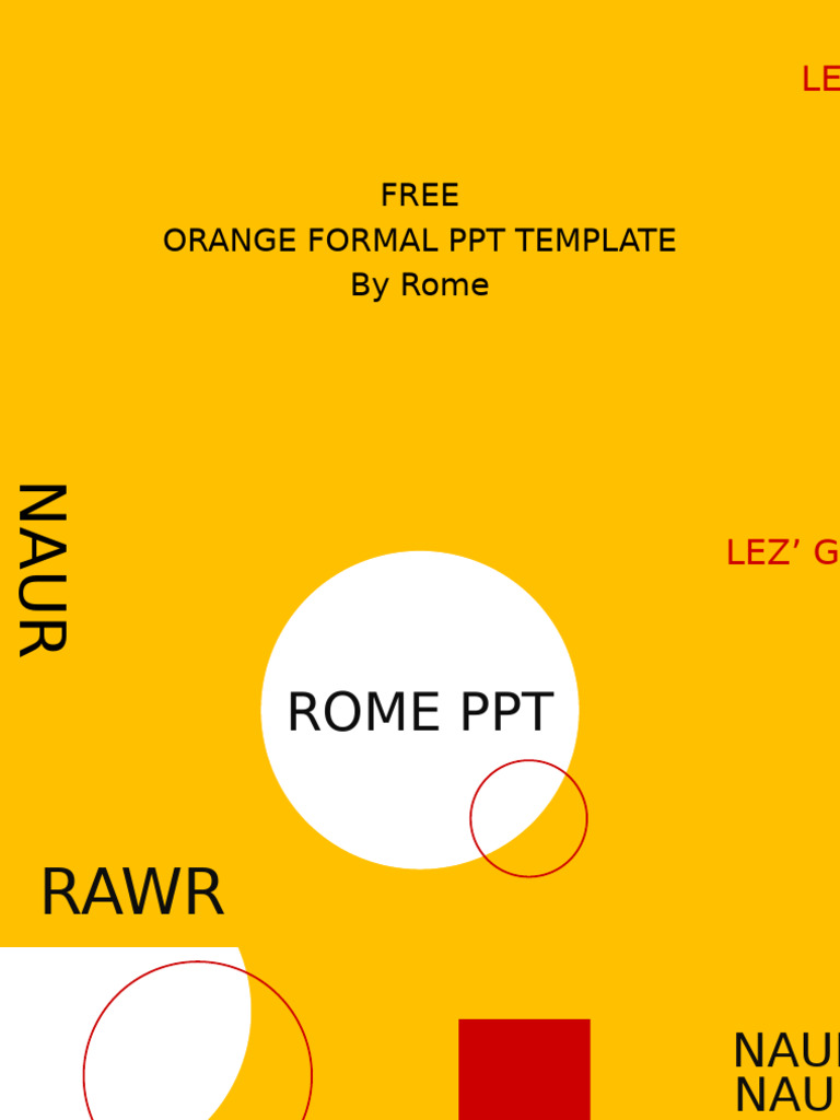 Orange Formal Template | PDF