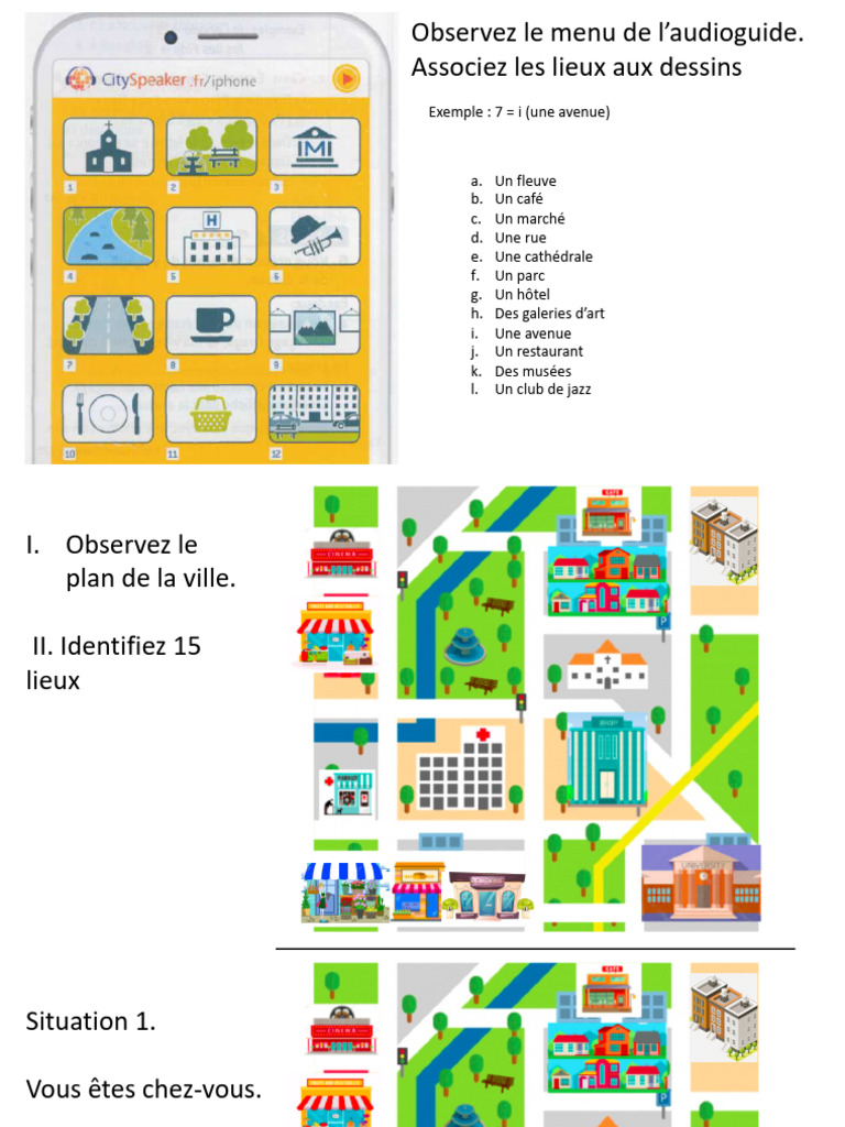 Nommer Et Localiser Des Lieux Dans La Ville | PDF