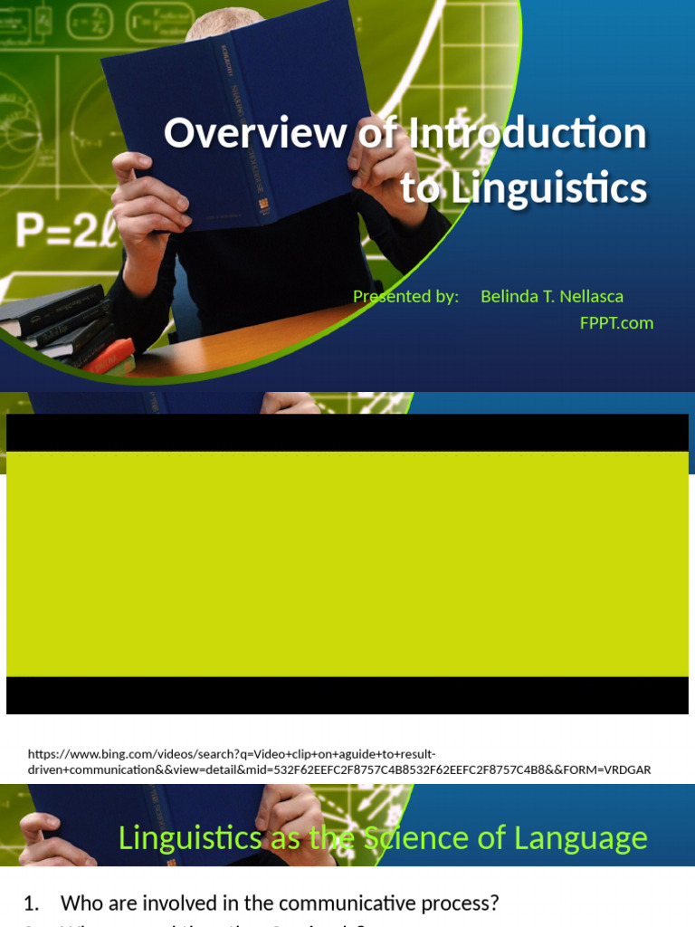 Overview of Linguistics, Week 1 | PDF