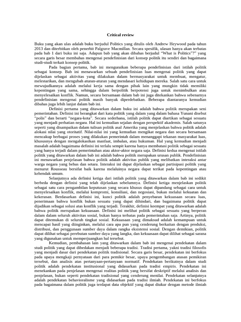 Critical Review | PDF