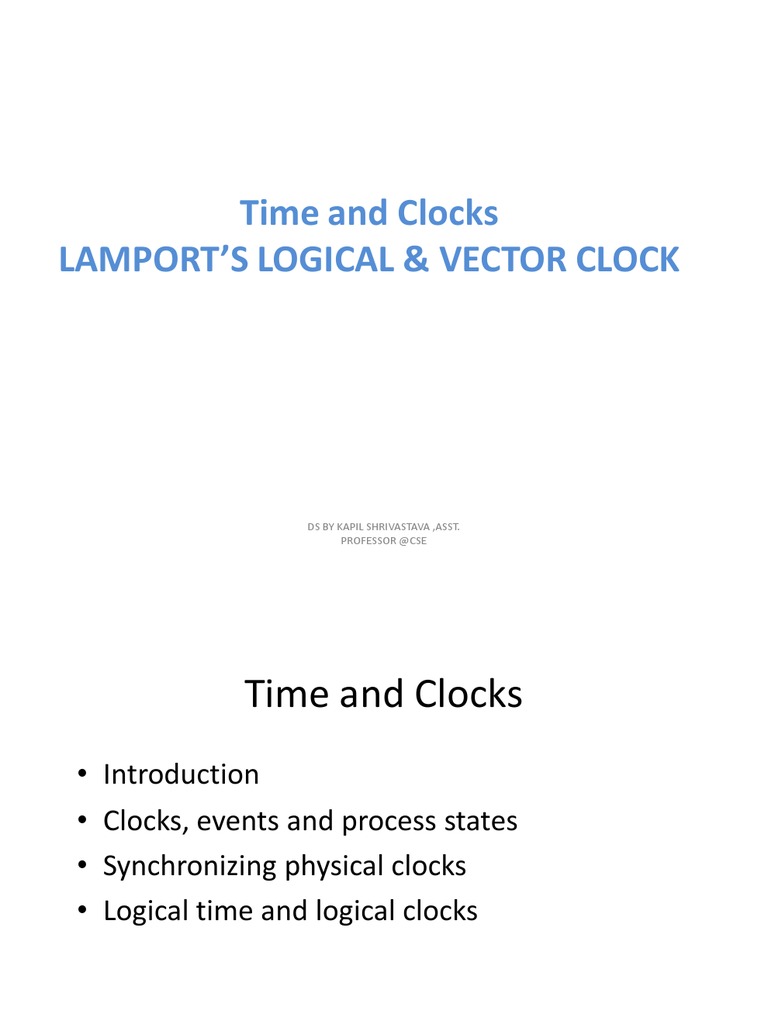 Lecture 4 Compatibility Mode Pdf Distributed Computing Clock 