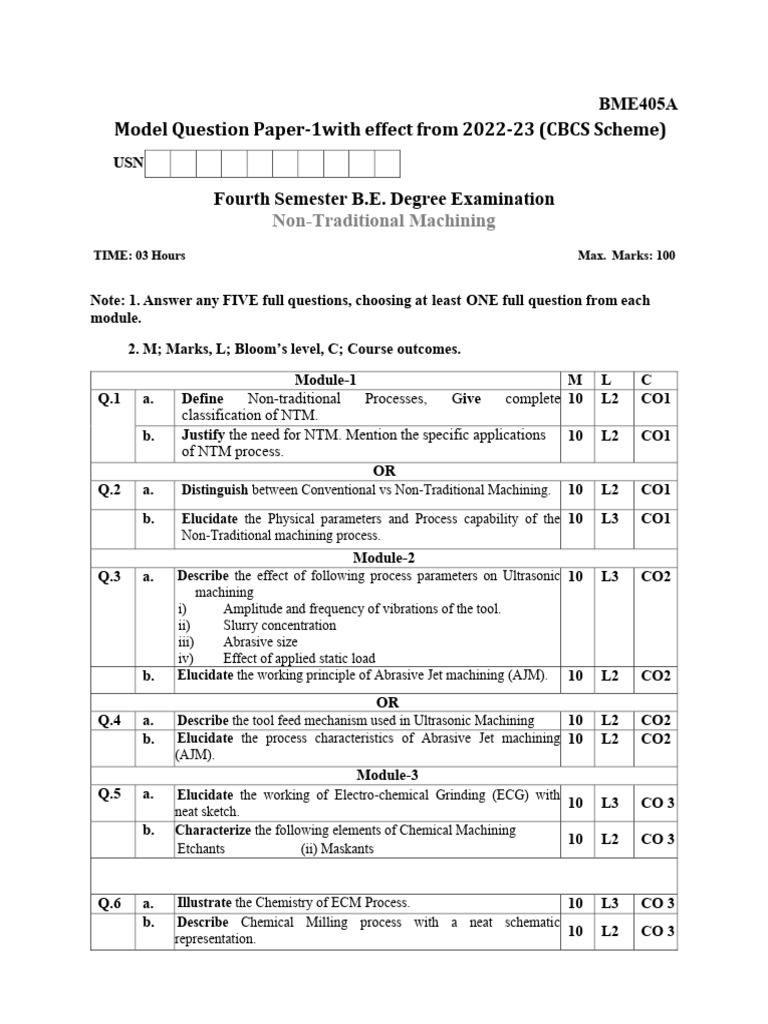 NTM Model Q.paper | PDF