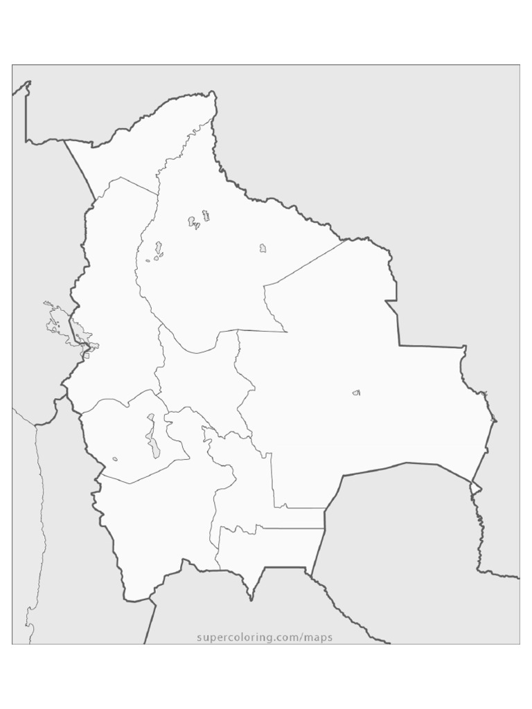 Bolivia Map Coloring Page | PDF