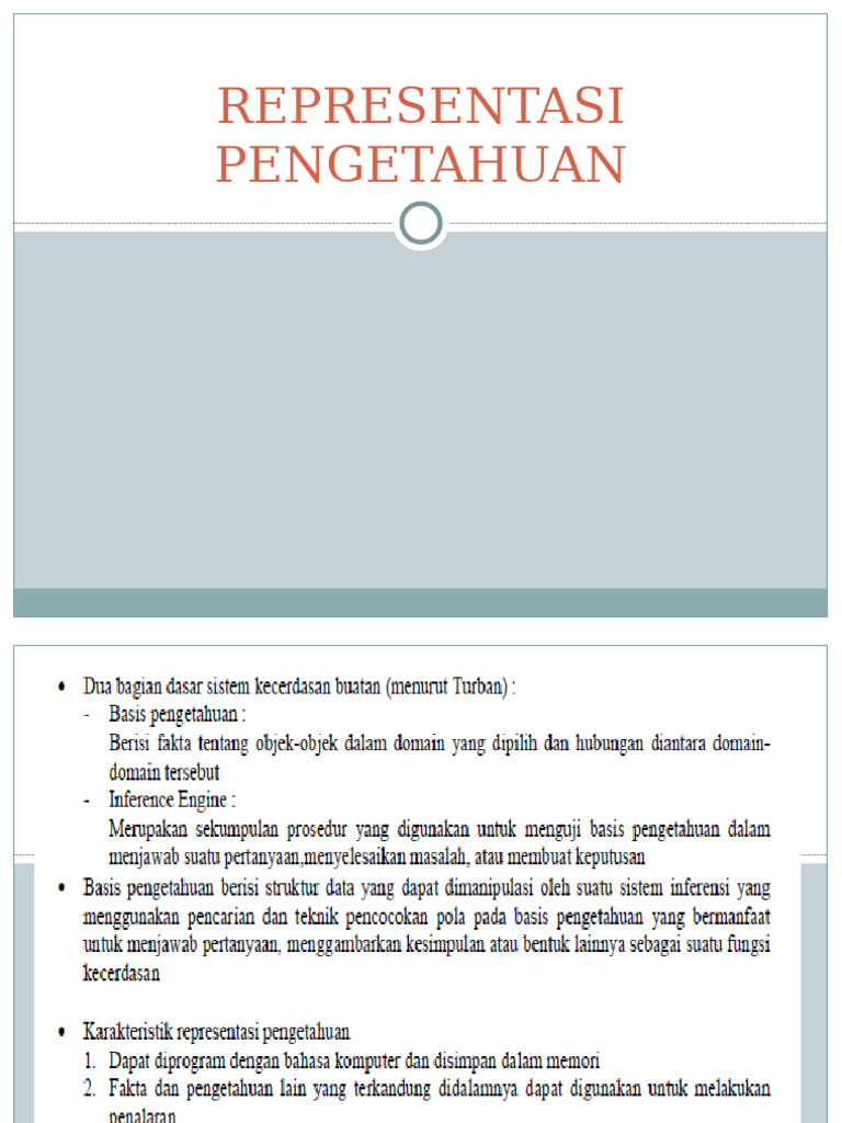 Representasi Pengetahuan | PDF