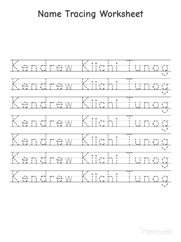 Name Tracing Worksheet | PDF