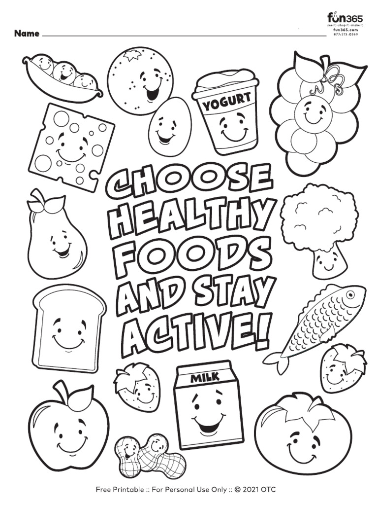 Original Health 20 - 20meals 20coloring 20page | PDF
