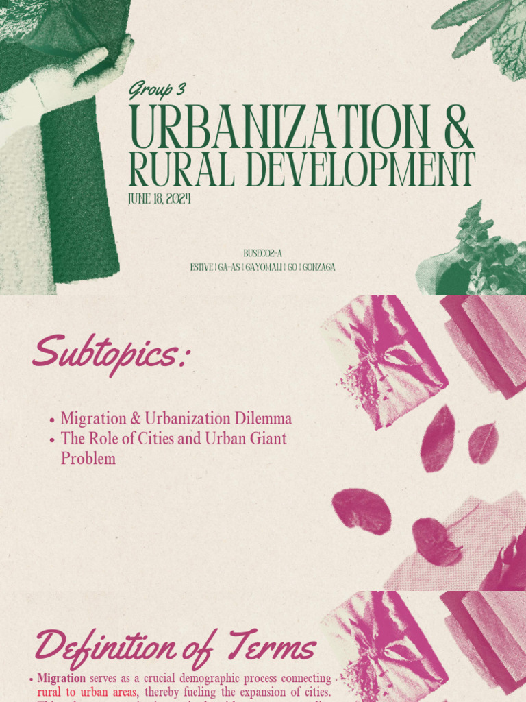 Group 3 - Urbanization & Rural Development-Compressed | PDF