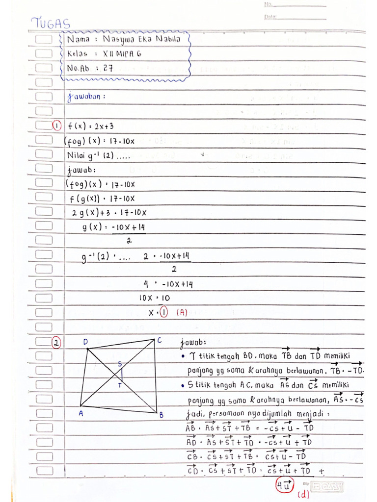 JAWABAN MATEMATIKA MINAT | PDF