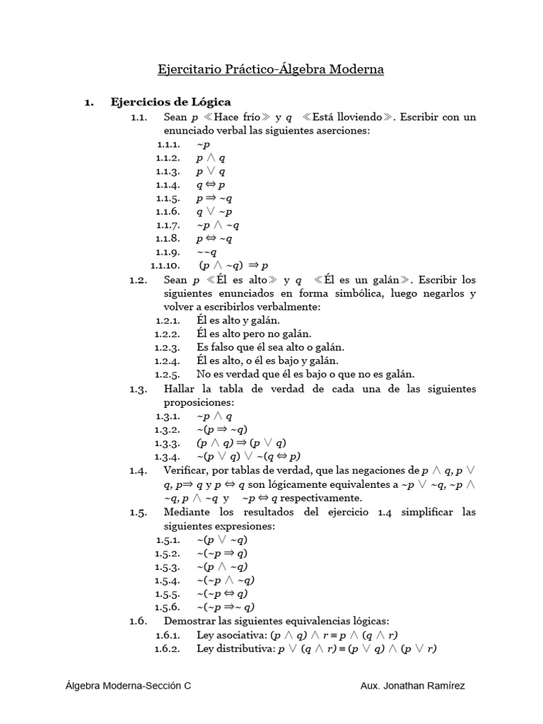 Álgebra Moderna-Sección C | PDF