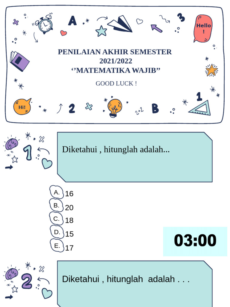 SOAL PAS MTK Wajib X | PDF