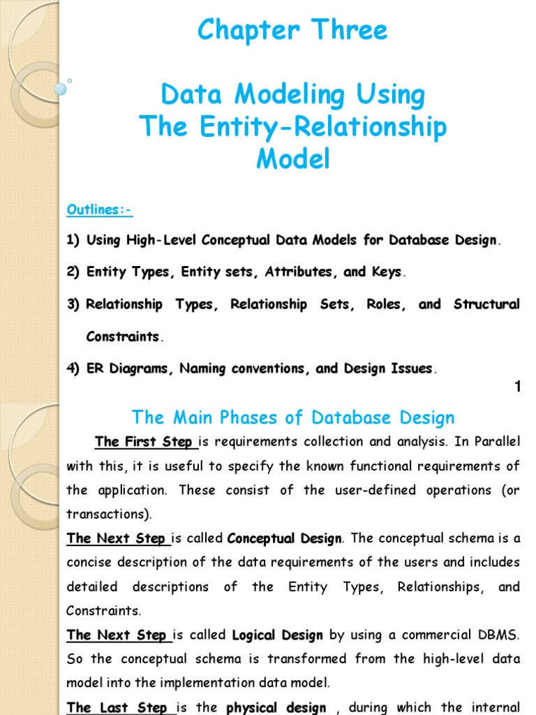 FDatabase Ch3 | PDF | Conceptual Model | Data Model