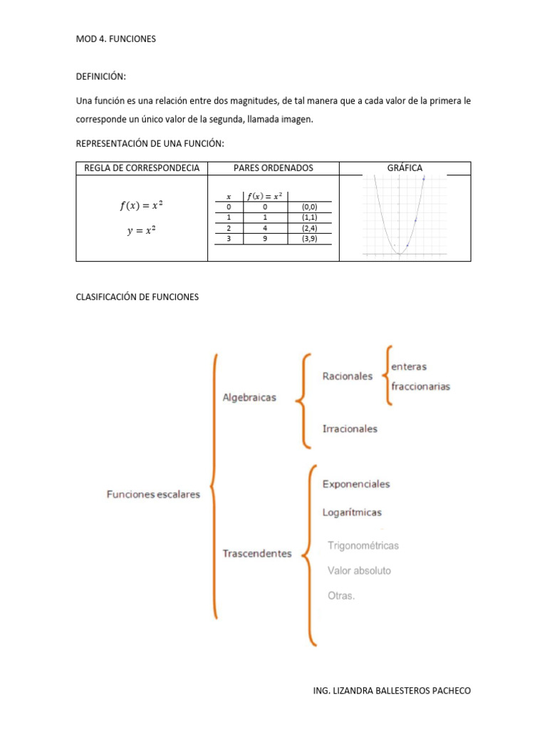 Definición y Clasificación de Funciones | PDF