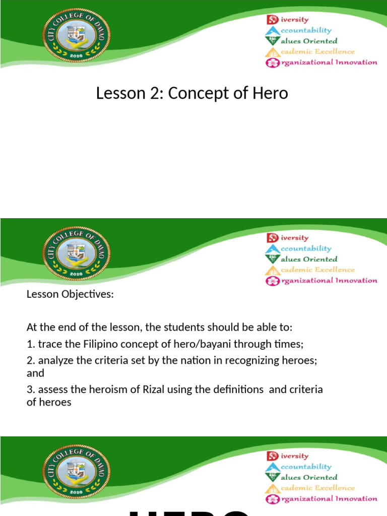 Lesson 2 Concept of Hero | PDF