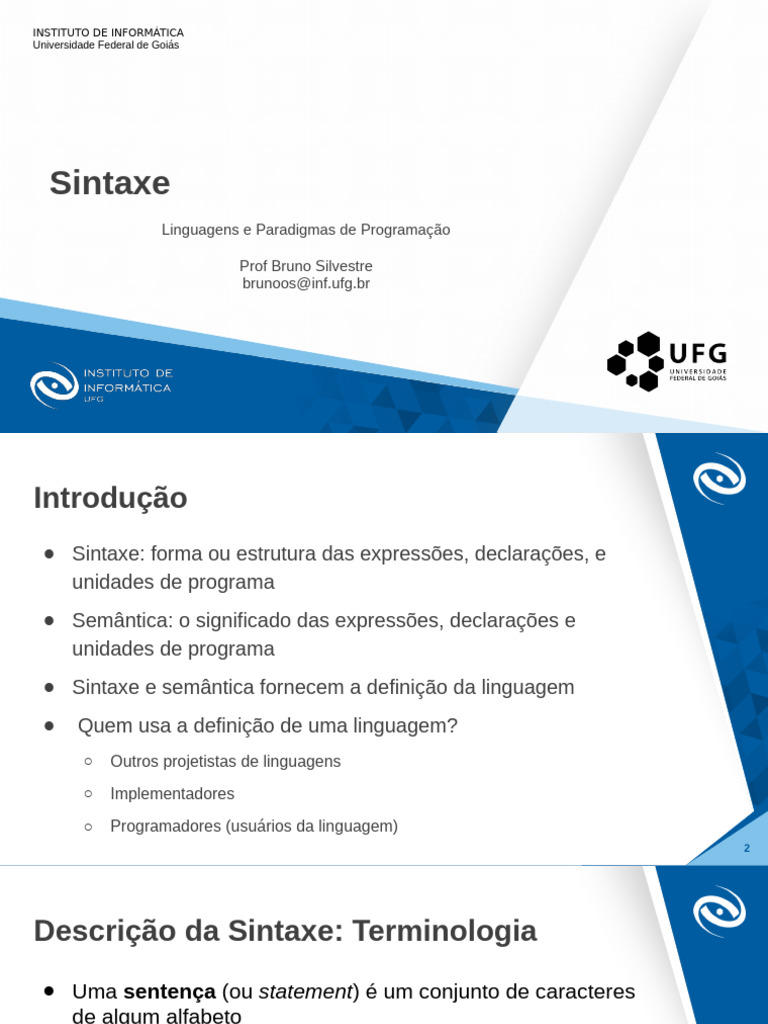 Aula-04 - Sintaxe | PDF