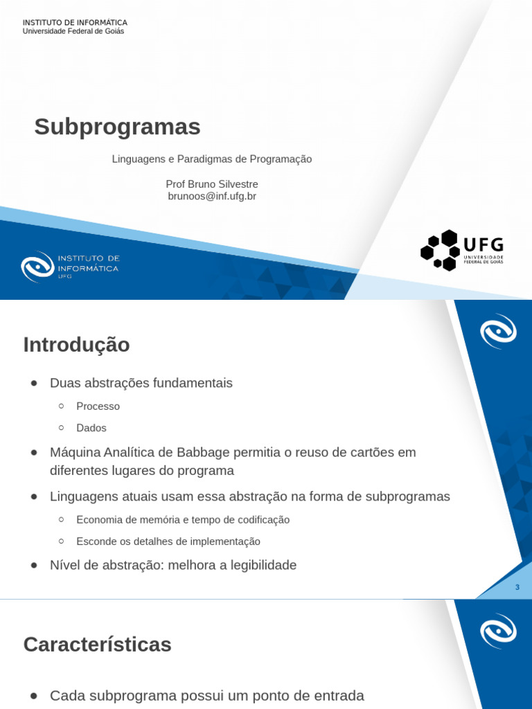 Aula 12 Subprogramas | PDF