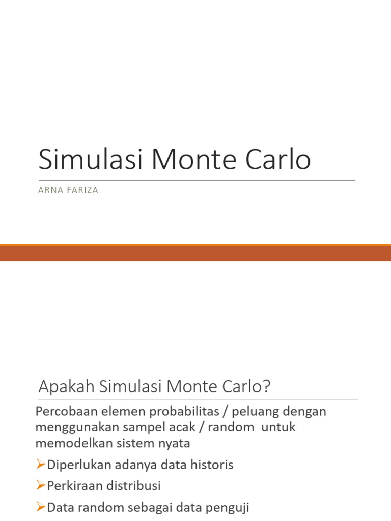 08 Simulasi Monte Carlo | PDF
