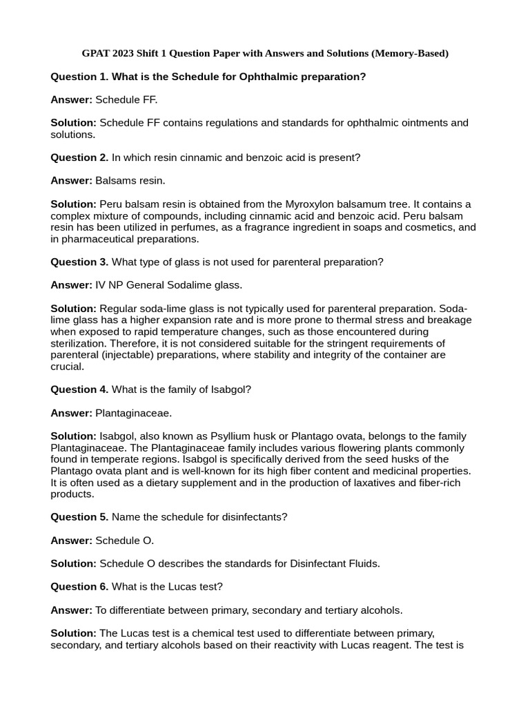 Gpat Question Paper 2023 2339 | PDF