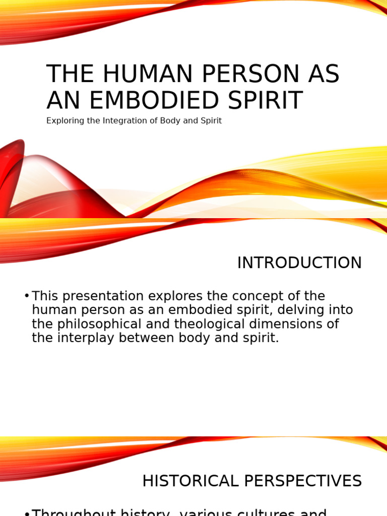 The Human Person As An Embodied Spirit-2 | PDF