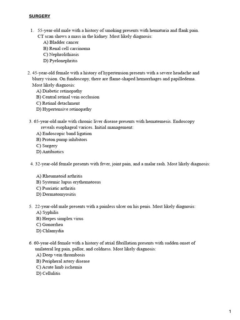 Surgery MCQ | PDF