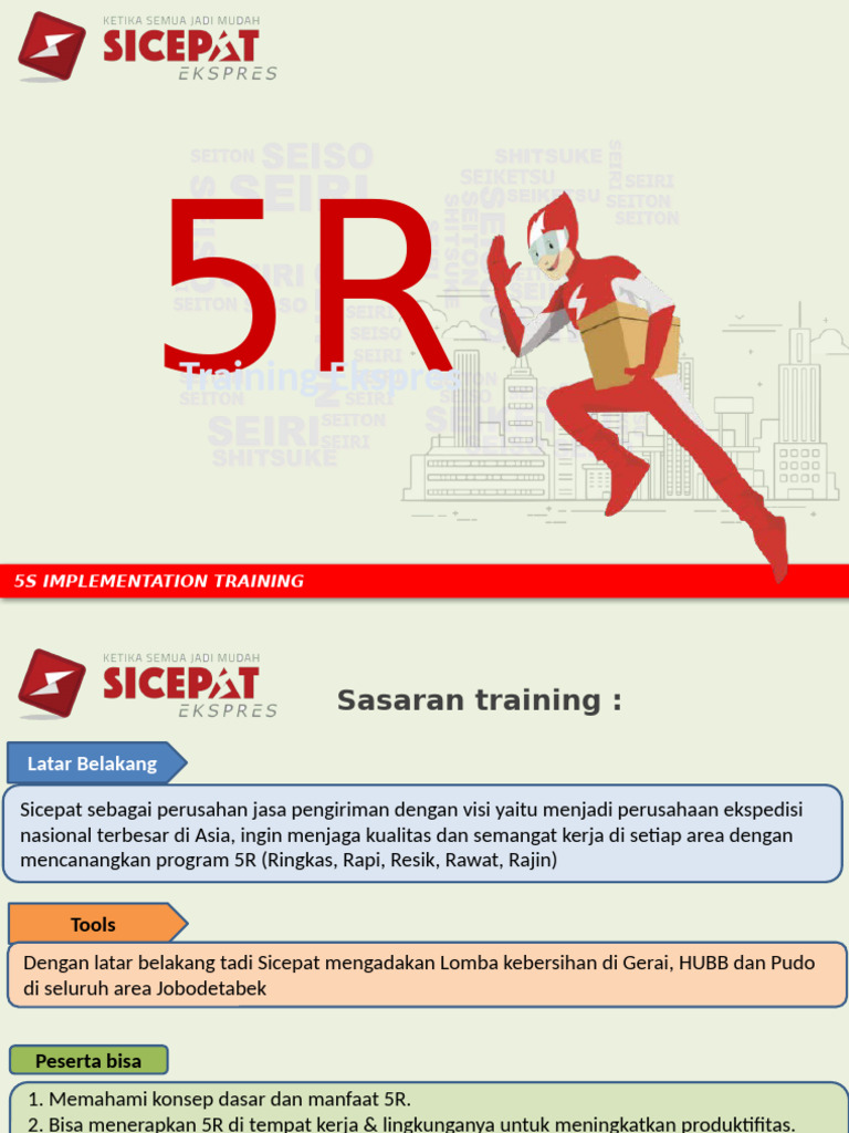 5 R (Resik, Rawat, Rajin, Ringkas, Rapi) Training Ekspress Oks | PDF