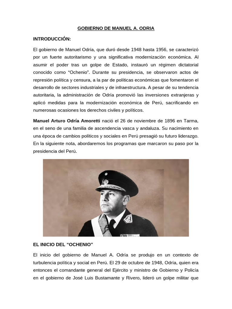 GOBIERNO DE MANUEL A | PDF