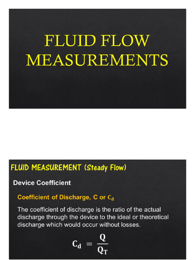 Chapter 07 Fluid Flow Measurements | PDF