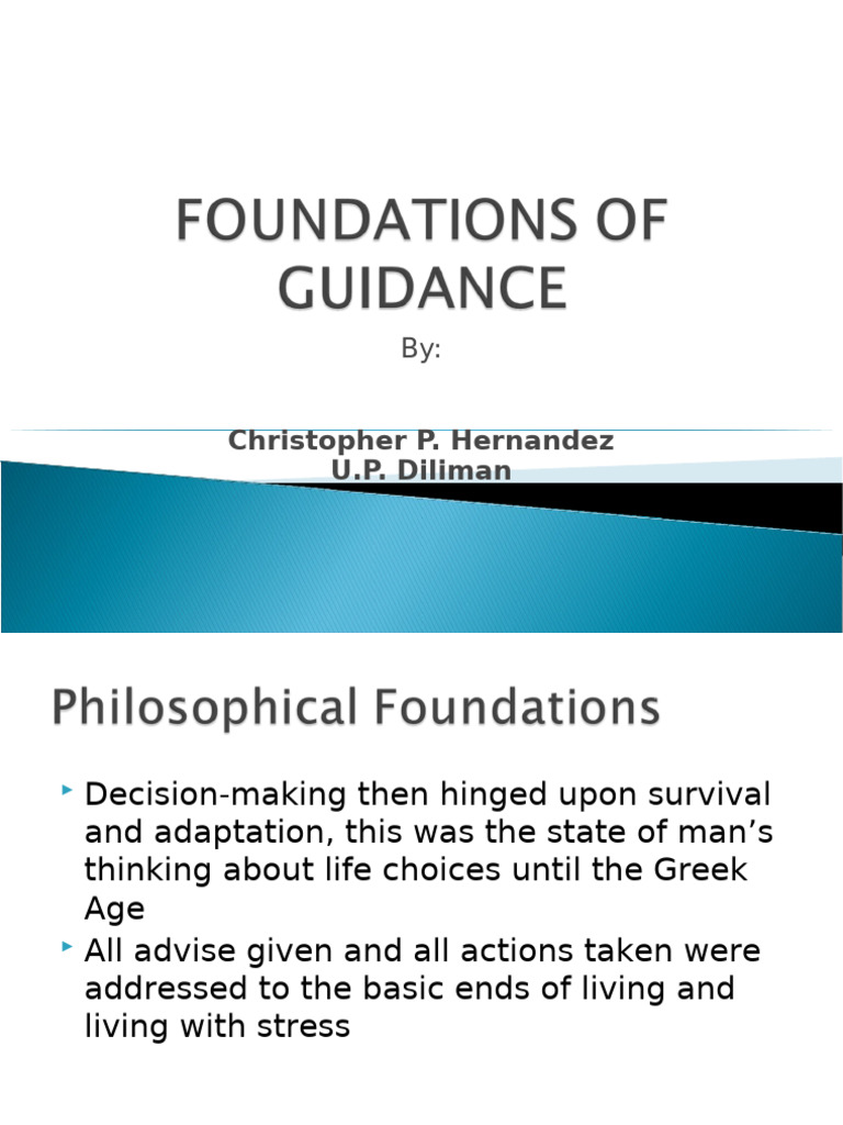 Foundations of Guidance | PDF