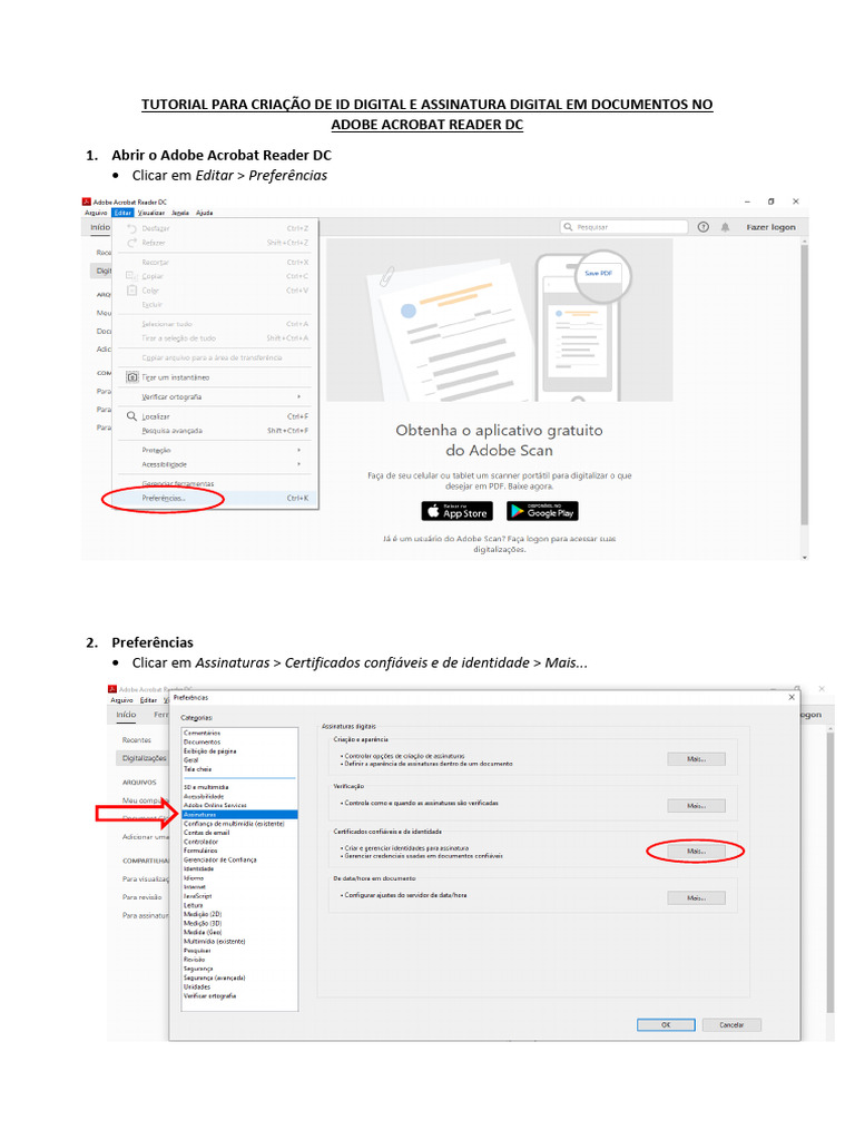Tutorial Criacao Assinatura Digital | PDF