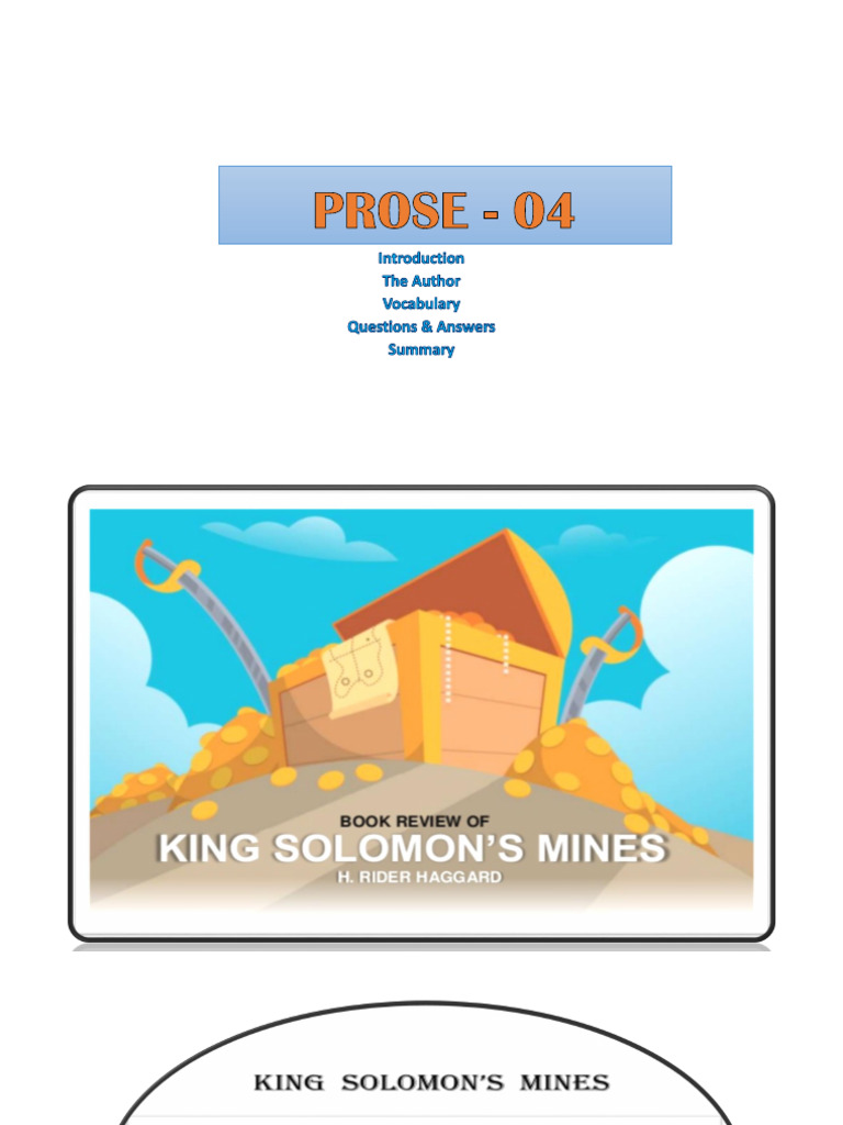 PROSE - 04 King Solomon's Mine | PDF